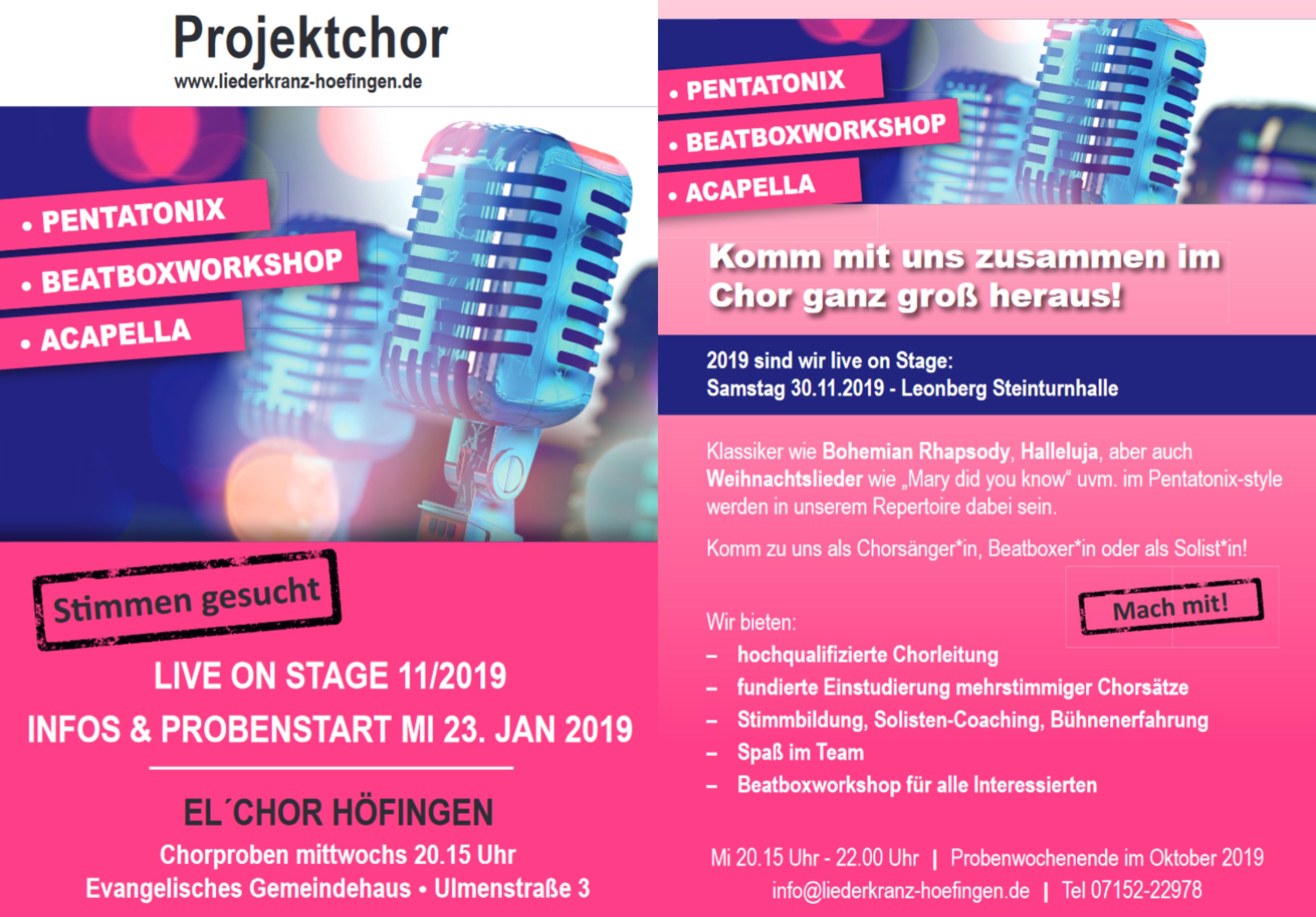 Flyer Chorprojekt - El'Chor